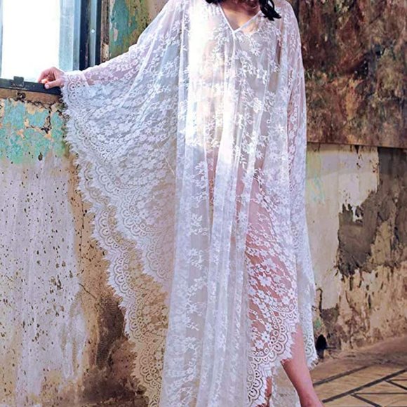 Boutique | Bath & Body | Crochet Knitted Beach Cover Up Open Front ...
